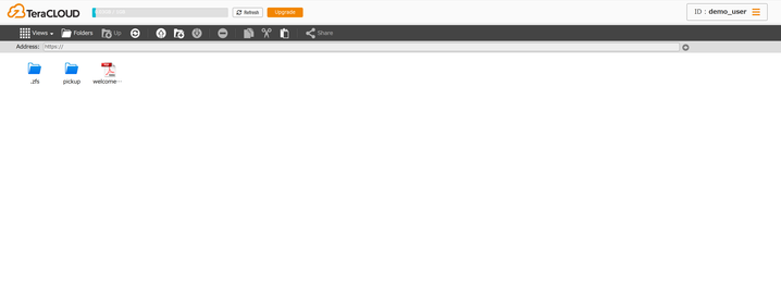 Opening the File Browser|InfiniCLOUD
