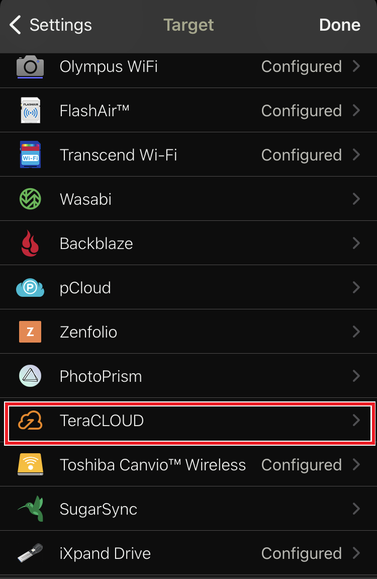 Using PhotoSync with InfiniCLOUD|InfiniCLOUD | All-In-One Cloud Storage ...