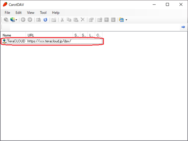 CarotDAVでWebDAV接続する|InfiniCLOUD